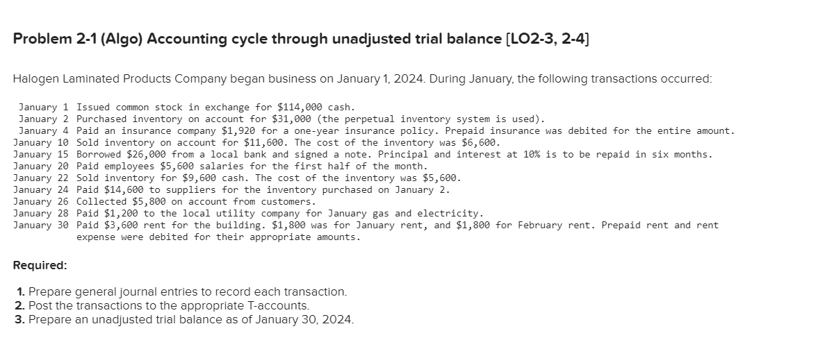 Solved Problem 2 1 Algo ﻿accounting Cycle Through