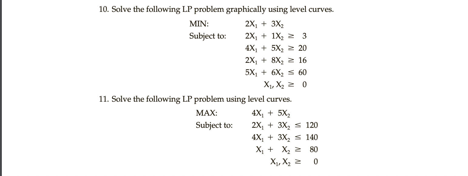 Solved 10. Solve the following LP problem graphically using | Chegg.com