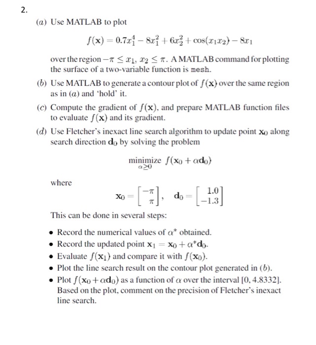 Solved (a) Use MATLAB to plot (x) 0.712+cos(x12) 8r1 over | Chegg.com