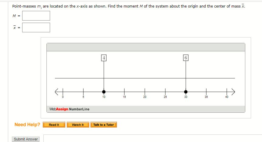 Solved Point-masses m, are located on the x-axis as shown. | Chegg.com