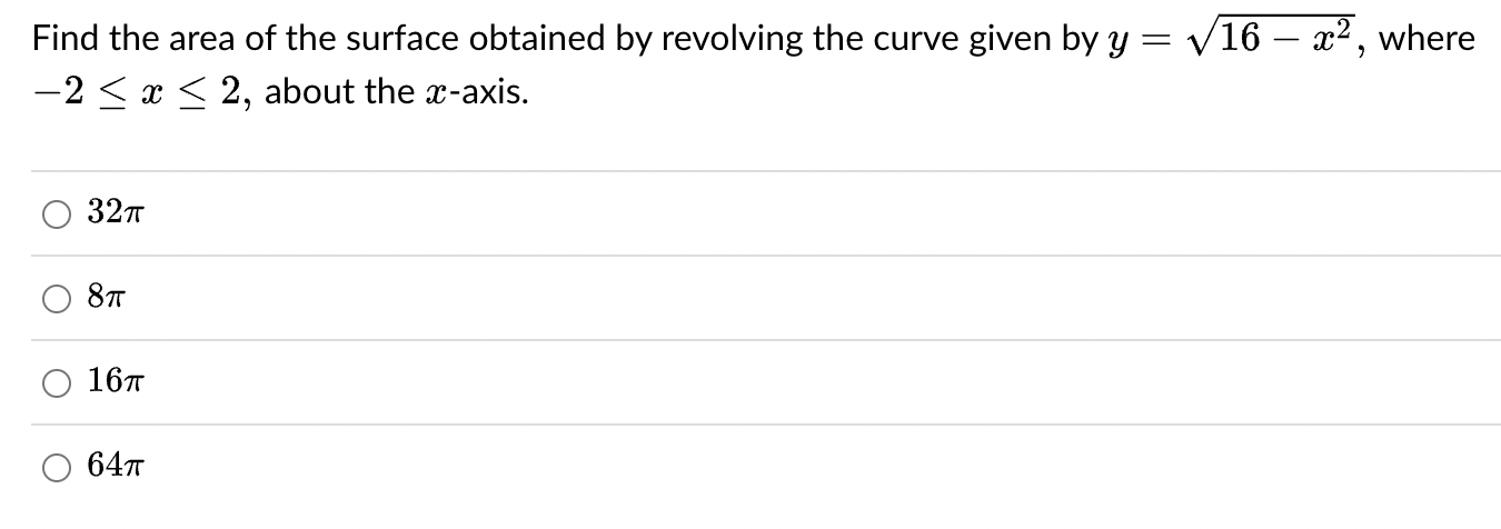 Solved Find the area of the surface obtained by revolving | Chegg.com
