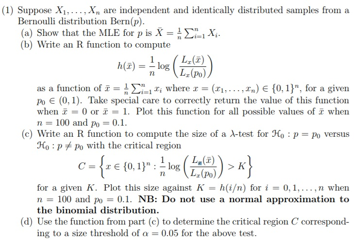 Solved (1) Suppose X1,... , Xn are independent and | Chegg.com Solved (1) Suppose X1,... , Xn are independent and | Chegg.com