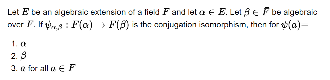 Solved Let E be an algebraic extension of a field F and let | Chegg.com