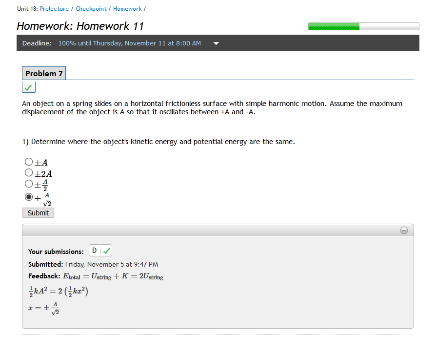 Solved Unit 18: Prelecture / Checkpoint / Homework/ | Chegg.com