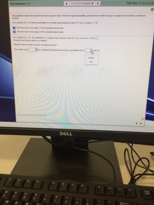 Solved This Test: 20 pts possible 17 of 20 (4 complete) v | Chegg.com