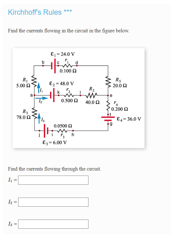 Solved Find the currents flowing in the circuit in the | Chegg.com
