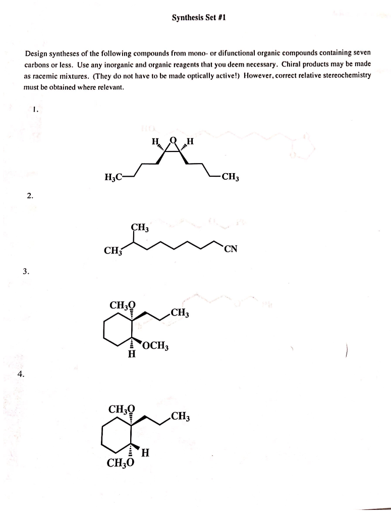 Solved Design syntheses of the following compounds from mono | Chegg.com
