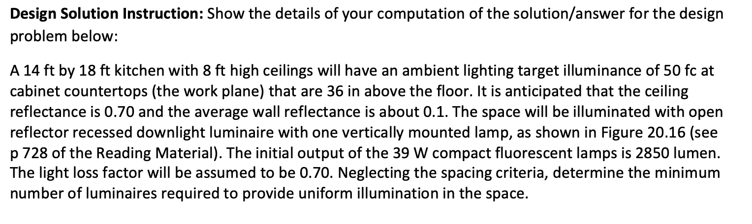 Solved Design Solution Instruction: Show the details of your | Chegg.com