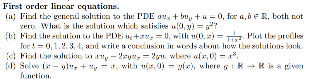 Solved = = = First order linear equations. (a) Find the | Chegg.com