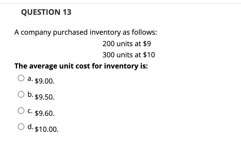 Solved A company purchased inventory as follows: 200 units | Chegg.com