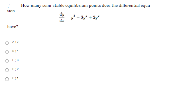 Solved How many semi-stable equilibrium points does the | Chegg.com