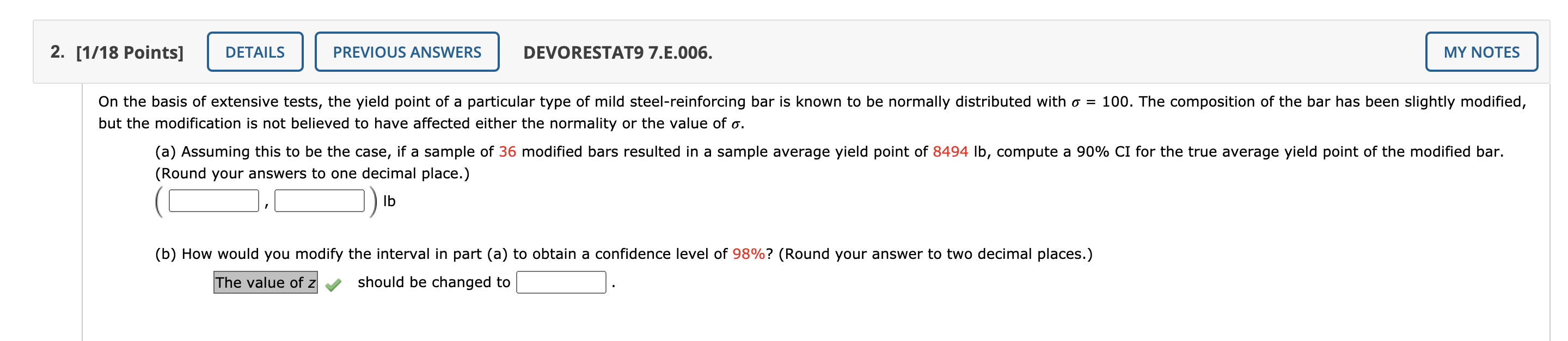 Solved On the basis of extensive tests, the yield point of a | Chegg.com