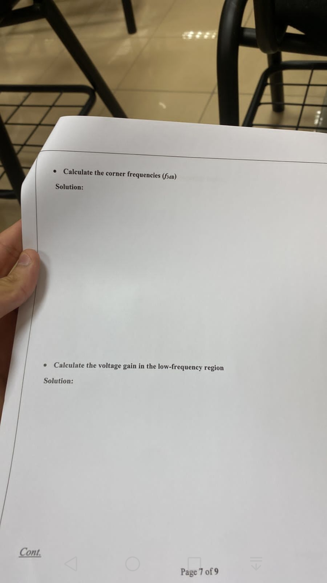 Solved \r\n- Calculate the corner frequencies \\( | Chegg.com