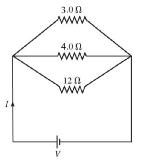 Solved Three resistors with resistances of 3.0 Ω, 4.0 Ω, and | Chegg.com