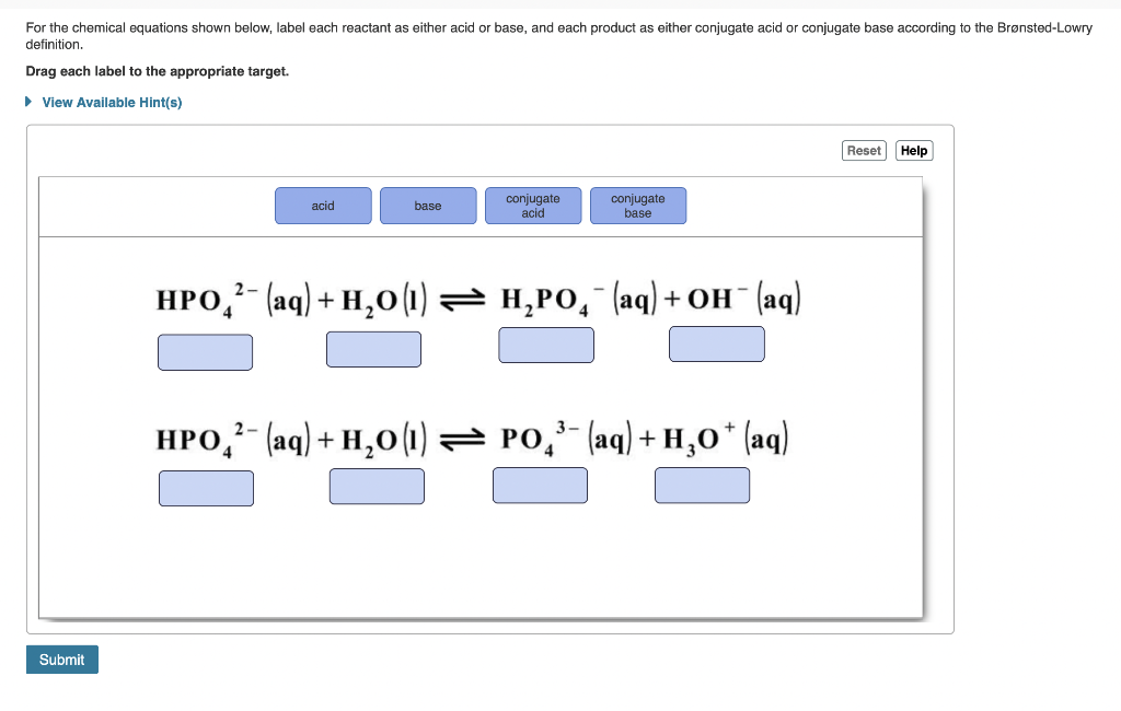 Solved For the chemical equations shown below, label each | Chegg.com