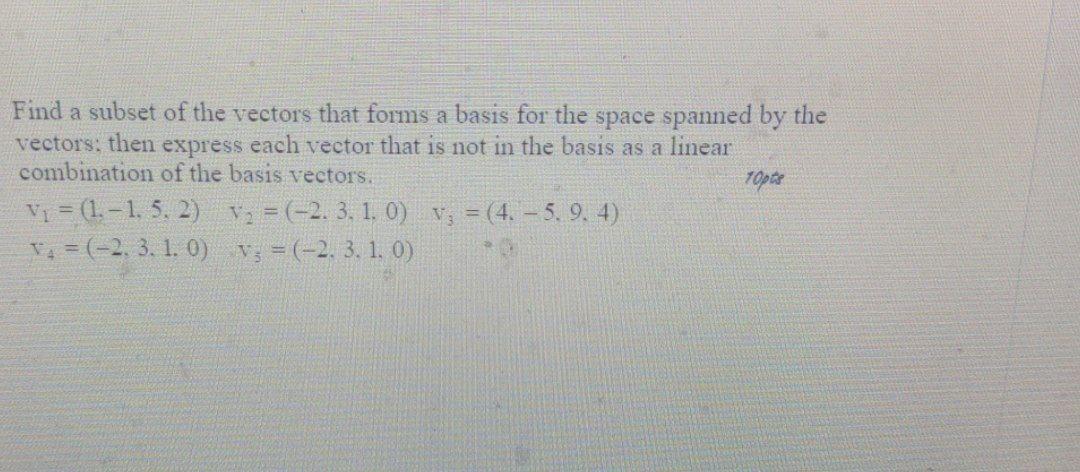 Solved Construct A Matrix Whose Null Space Consists Of All