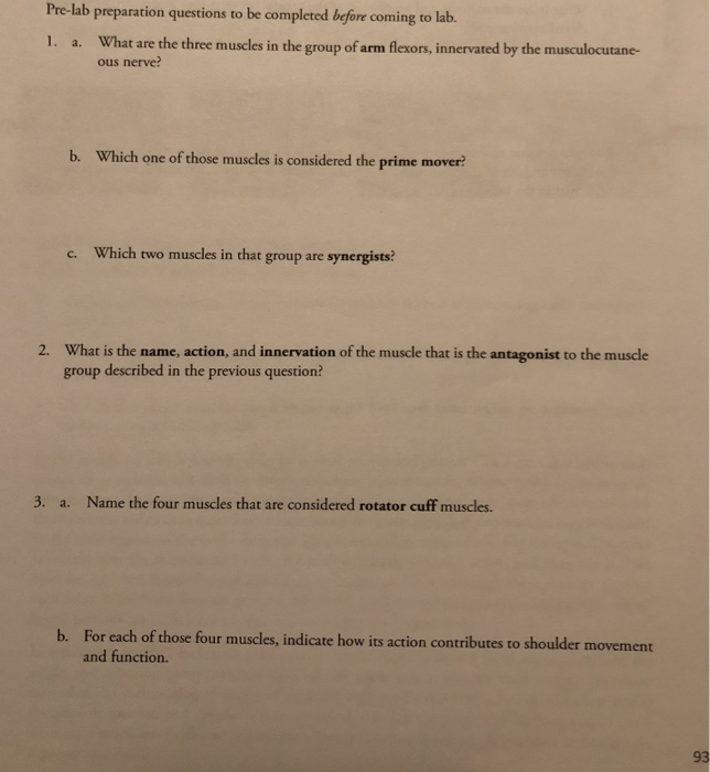 Solved Pre-lab preparation questions to be completed before | Chegg.com