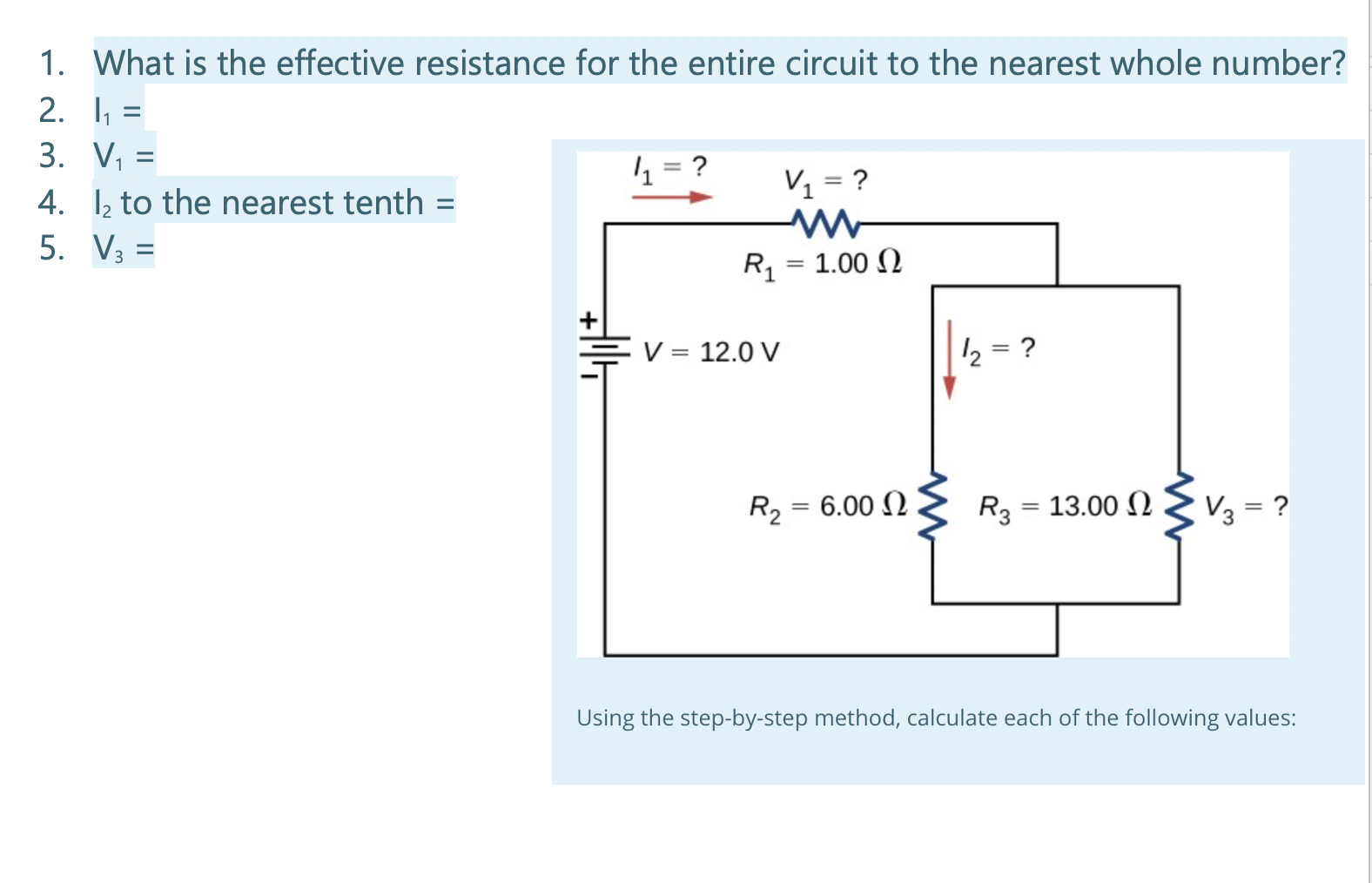 Solved 1. What is the effective resistance for the entire | Chegg.com