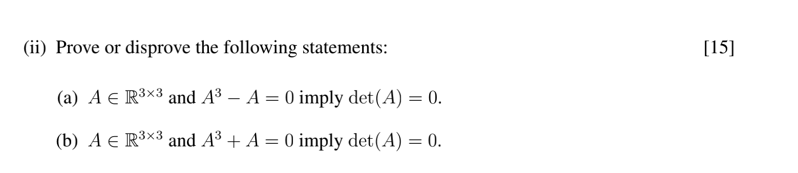 Solved (ii) Prove or disprove the following statements: [15] | Chegg.com