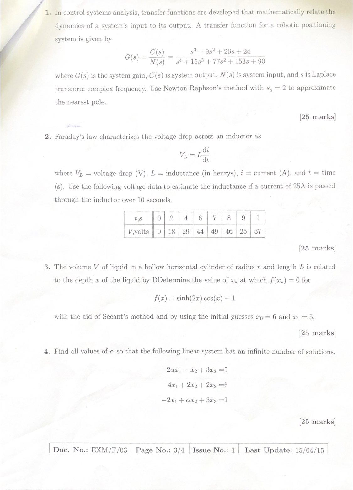 Solved 1. In control systems analysis, transfer functions | Chegg.com