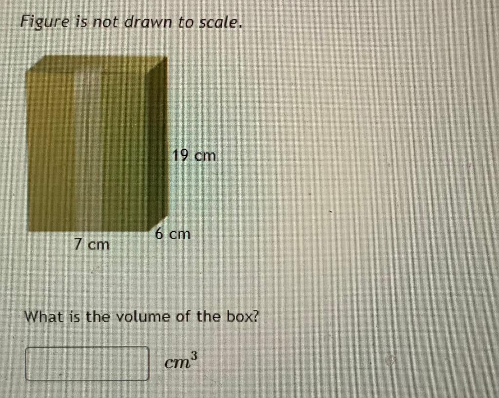 Solved Figure is not drawn to scale. What is the volume of | Chegg.com