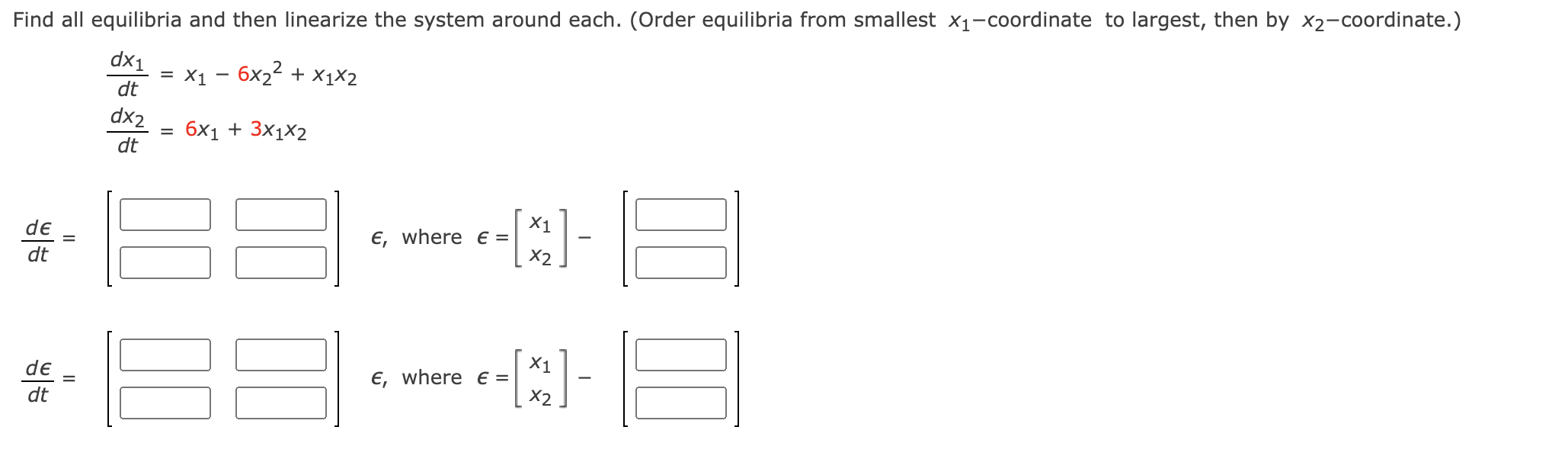 Solved Find all equilibria and then linearize the system | Chegg.com