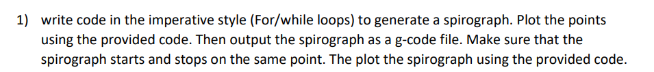 Solved 1) write code in the imperative style (For/while | Chegg.com