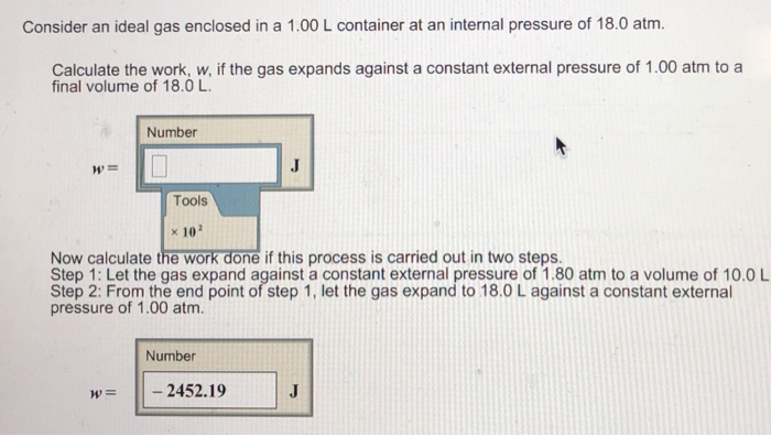 Solved Consider an ideal gas enclosed in a 1.00 L container | Chegg.com