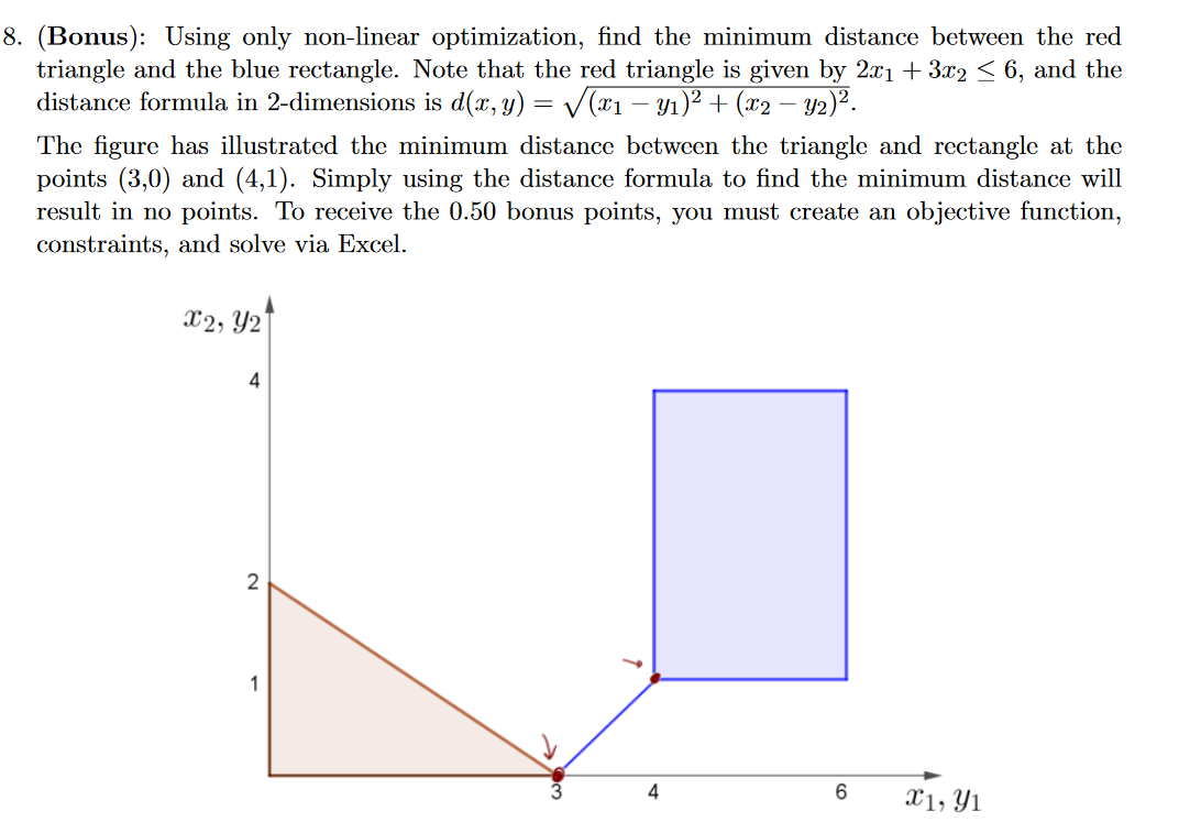 - 8. (Bonus): Using only non-linear optimization, | Chegg.com
