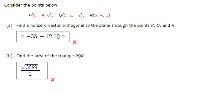 Solved Consider the points | Chegg.com