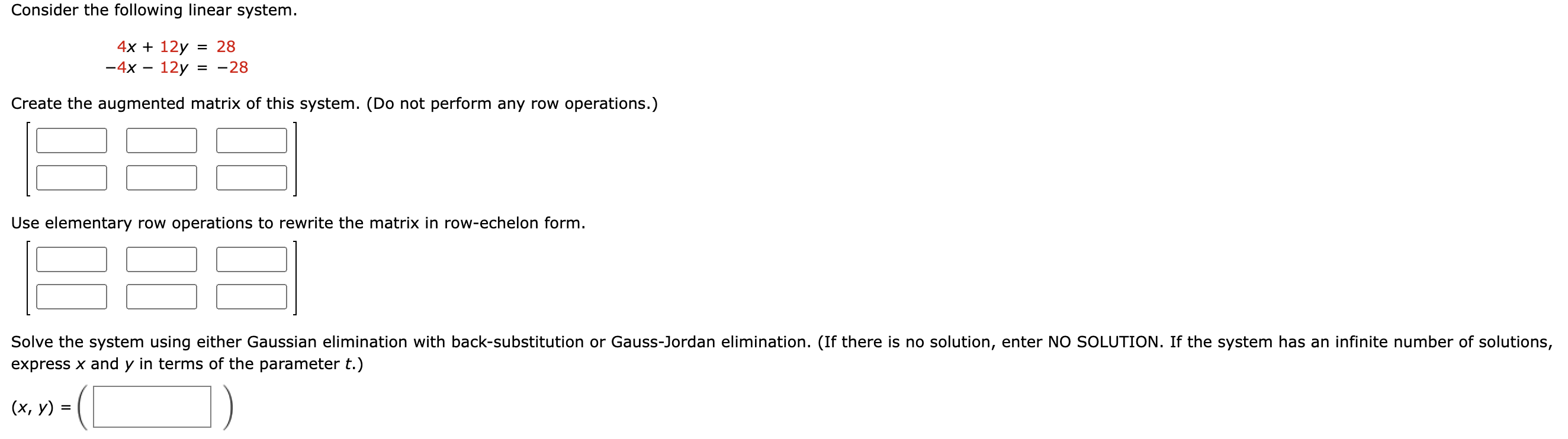 Solved Consider the following linear system. | Chegg.com