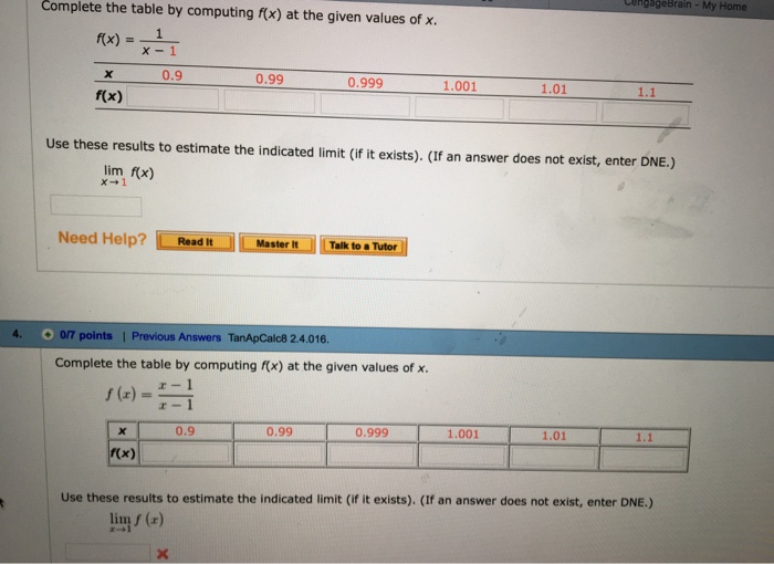 Solved Complete the table by computing f(x) at the given | Chegg.com