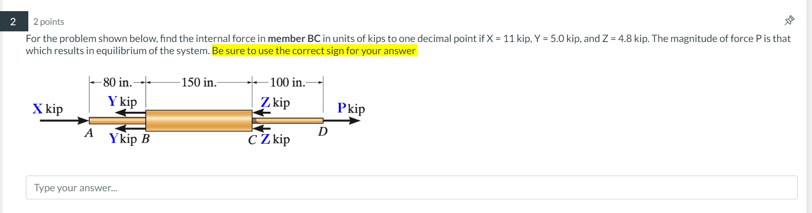 [Solved]: 2 points For the problem shown below, find the i