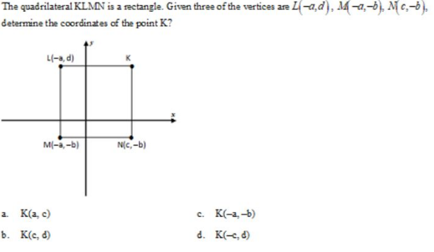 Solved The quadrilateral KLMN is a rectangle. Given three of | Chegg.com