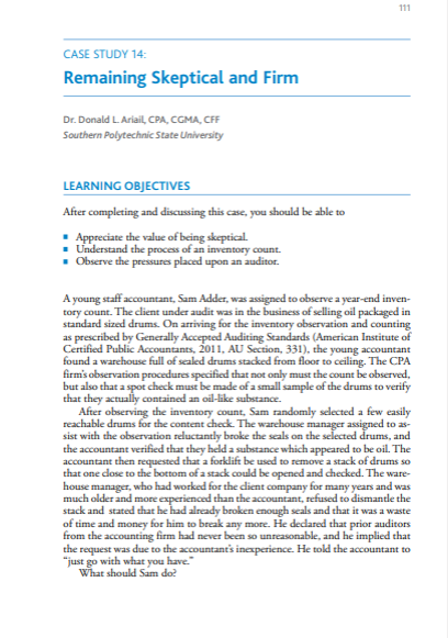 Solved LEARNING OBJECTIVES After completing and discussing | Chegg.com