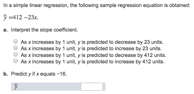 Solved In a simple linear regression, the following sample | Chegg.com
