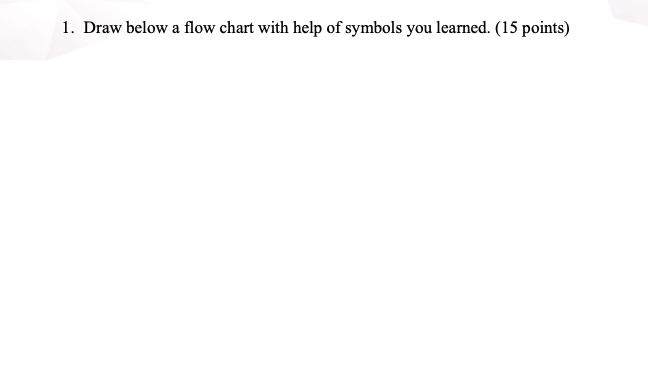 Solved Subject ENGR132 PLEASE JUST DRAW THE FLOW CHART I | Chegg.com