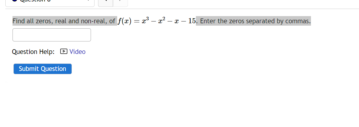 Solved Find all zeros, real and non-real, of | Chegg.com