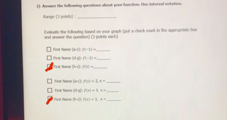 Solved 1) Draw and label a function with the following | Chegg.com