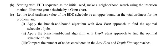 Solved 2. Consider the following single-machine scheduling | Chegg.com
