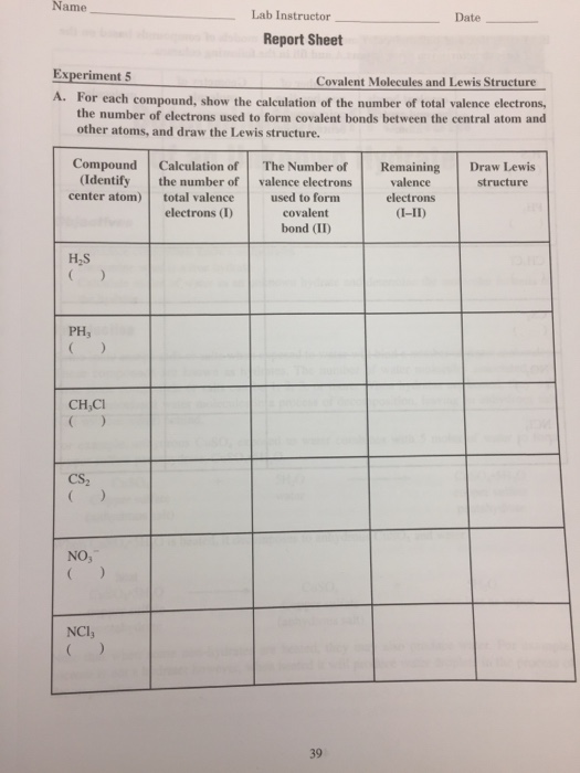 Solved Name Lab Instructor Date Report Sheet Experiment 5 3949