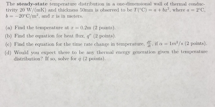 Solved The steady-state temperature distribution in a | Chegg.com
