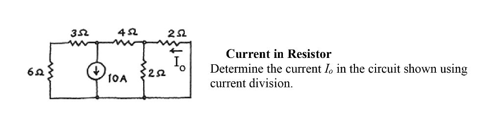 Solved Determine the current Io in the circuit shown using | Chegg.com