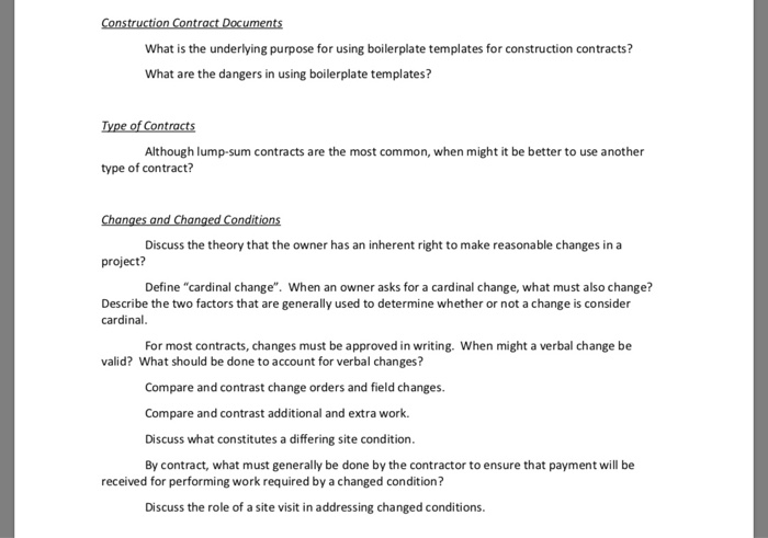Solved What is the underlying purpose for using boilerplate | Chegg.com
