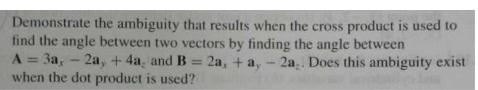 Solved Demonstrate the ambiguity that results when the cross | Chegg.com
