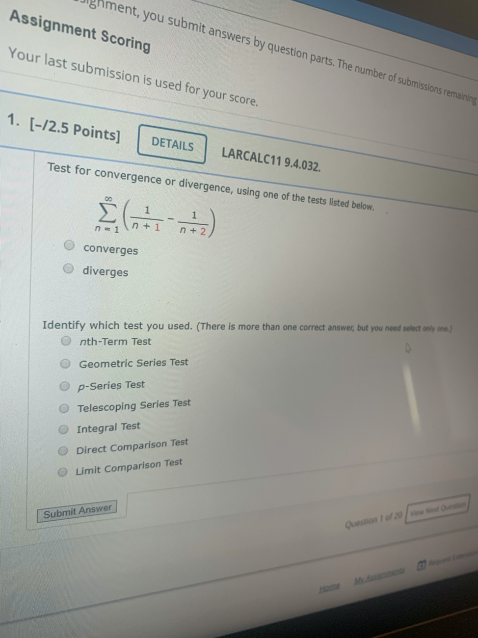 Solved ment, you submit answers by question parts. The | Chegg.com