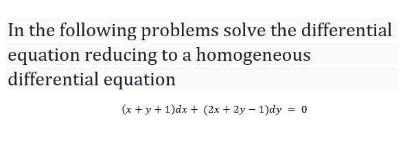 Solved In the following problems solve the differential | Chegg.com
