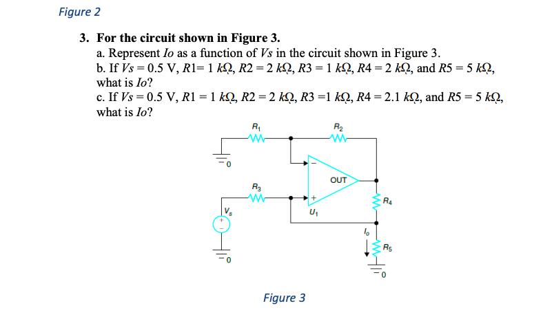Solved Figure 2For the circuit shown in Figure 3.a. | Chegg.com