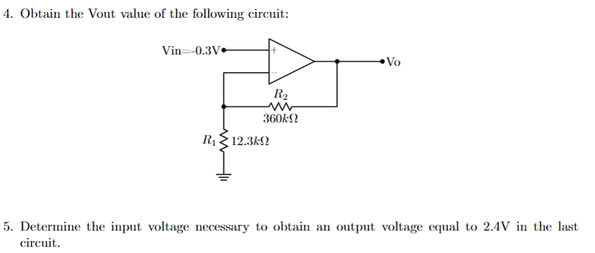 Solved Obtain the Vout value of the following | Chegg.com