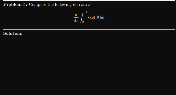 Solved Problem 5: Compute the following derivative | Chegg.com